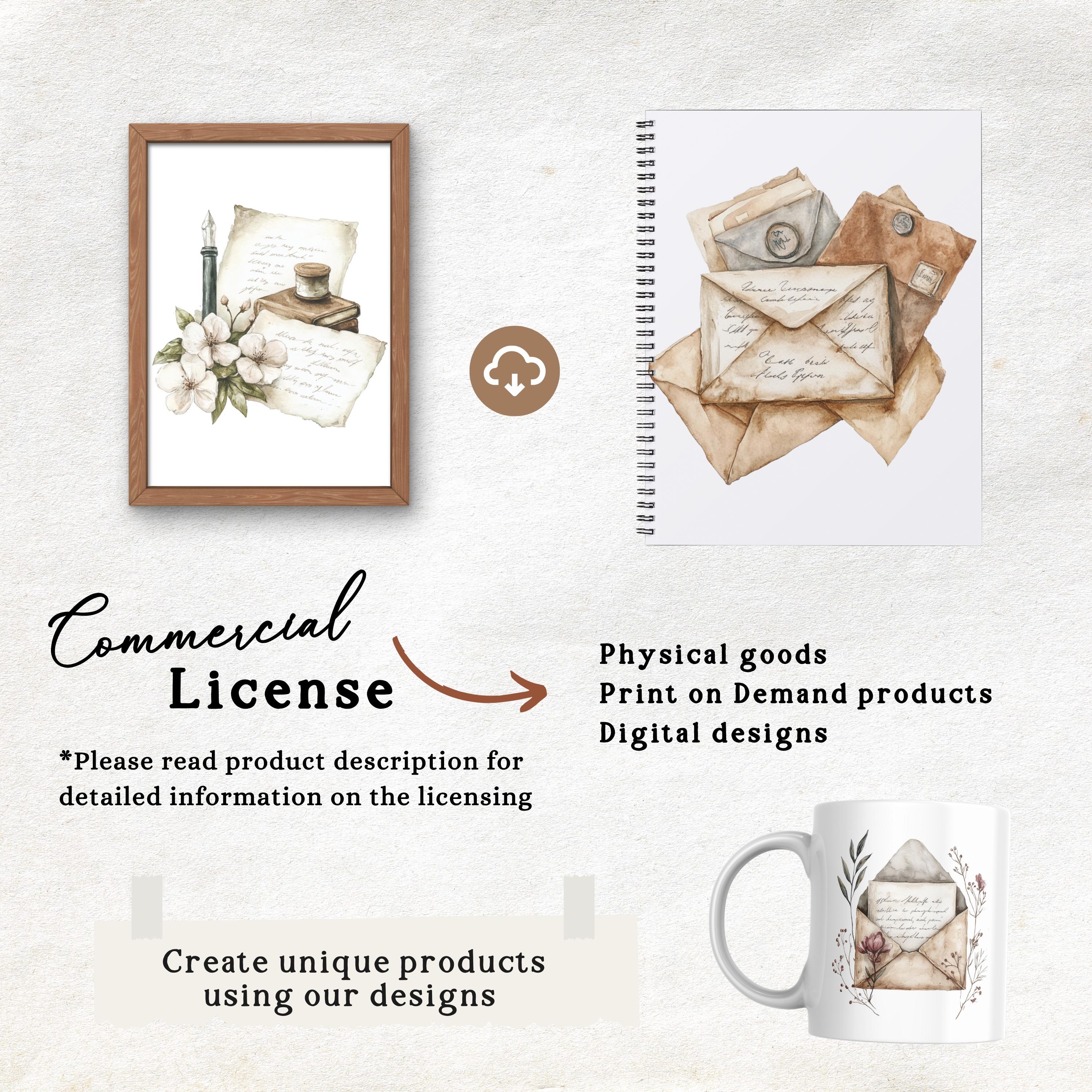 Cottagecore Letters - 15 Watercolor Clipart Set, Cute Handwritten ...