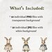 Cute Bunnies - 10 Watercolor Clipart Set, Cute Rabbit Clipart, Toy ...