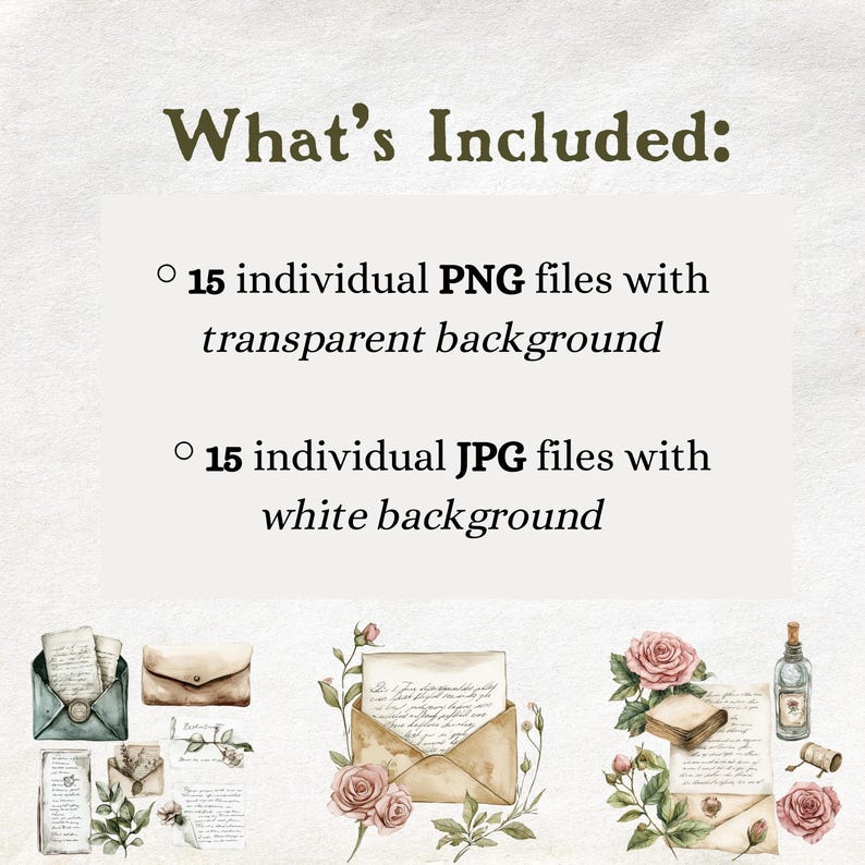 Cottagecore Letters - 15 Watercolor Clipart Set, Cute Handwritten ...