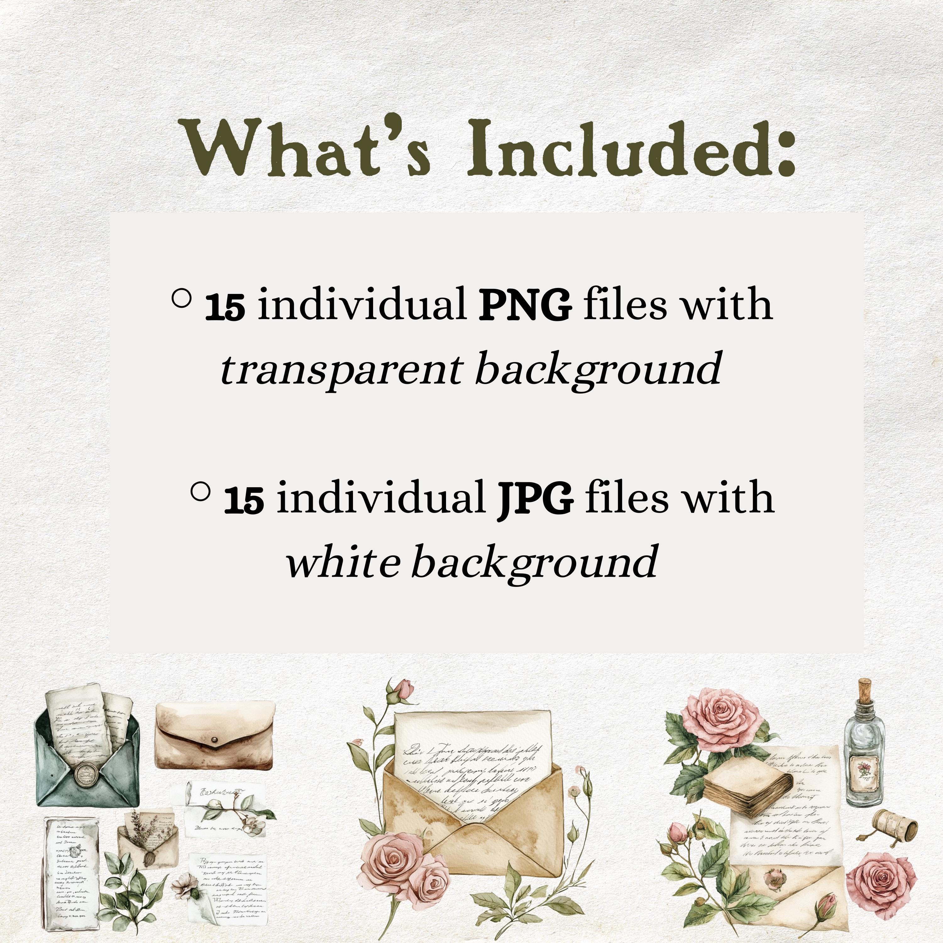 Cottagecore Letters - 15 Watercolor Clipart Set, Cute Handwritten ...