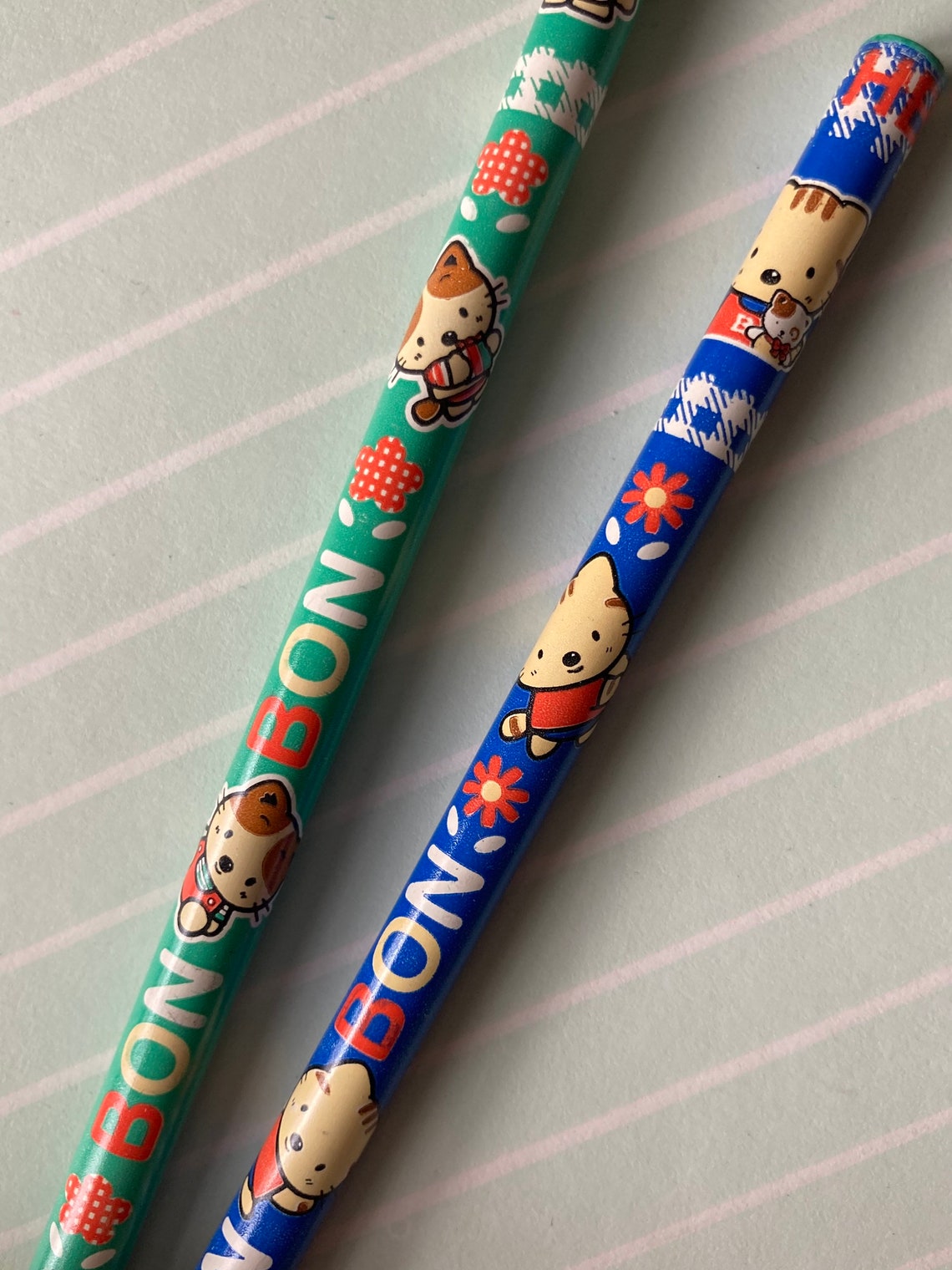 Amazing 1980s Vintage Kawaii Bon Bon Cat Pencils Set of Two - Etsy