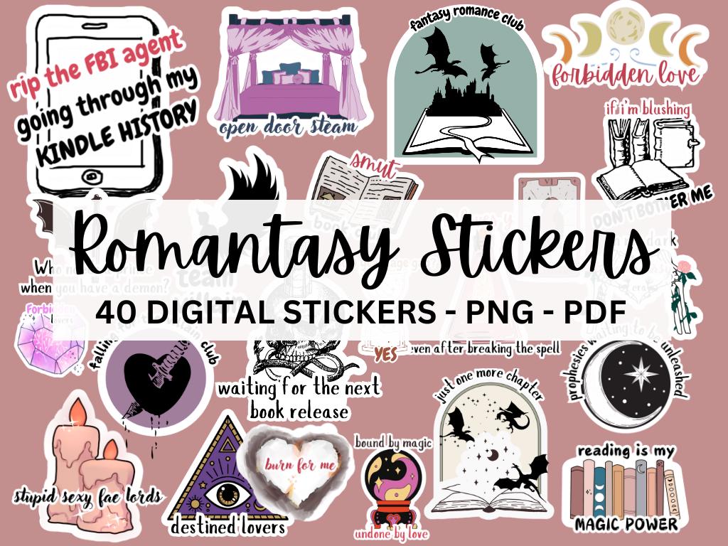 40 Romantasy Digital Stickers Bundle - Fantasy Romance Goodnotes ...