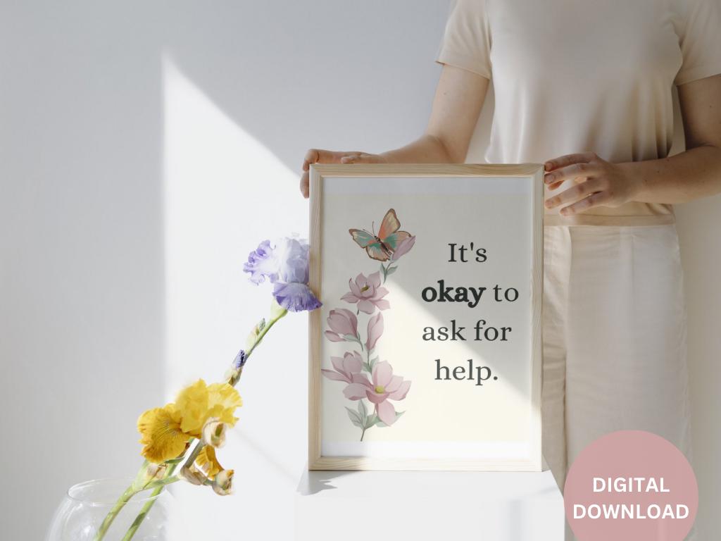 Positive Affirmation Printable Poster Mental Health Poster Therapy ...