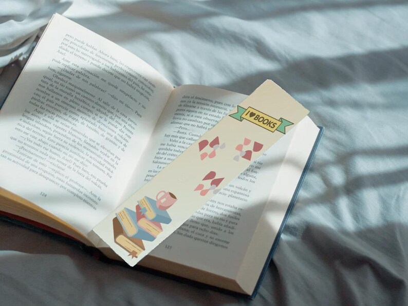 Stacked Books Printable Bookmarks, Digital Bookmarks Download With ...