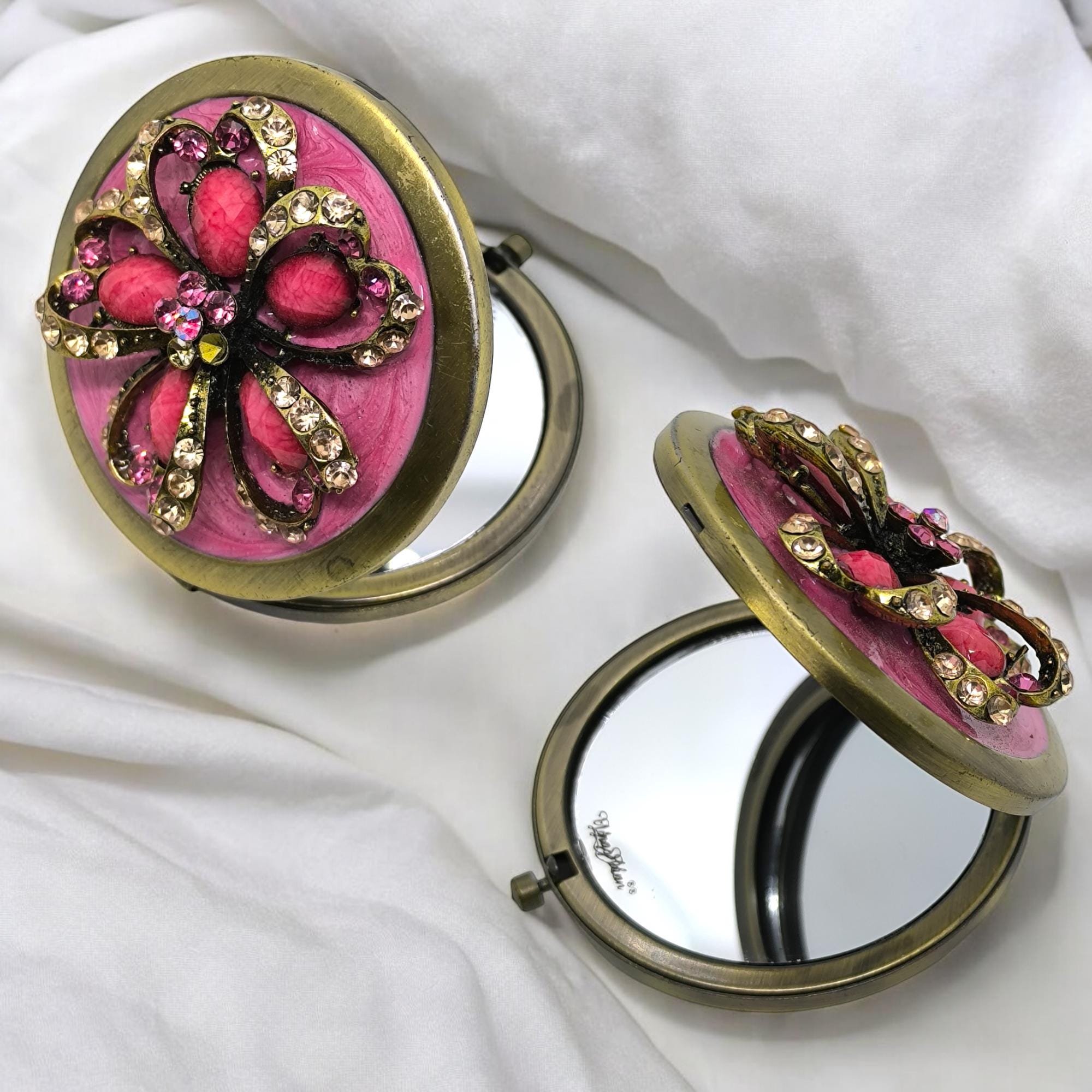 Vintage Pocket Mirror, Pocket Mirror, Makeup Mirror, Handbag Mirror ...
