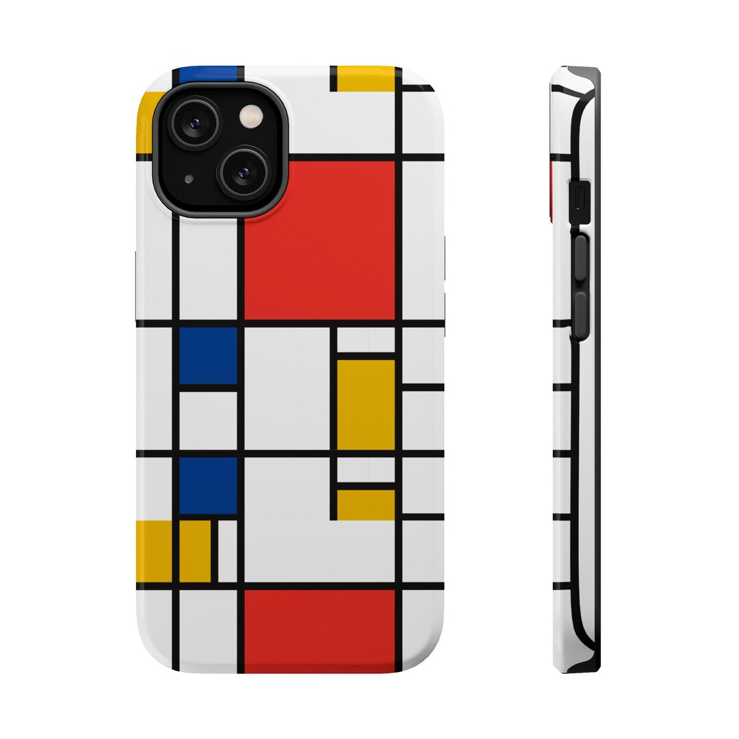 Mondrian Abstract Grid Phone Case | Magnetic Impact-resistant Case - Etsy