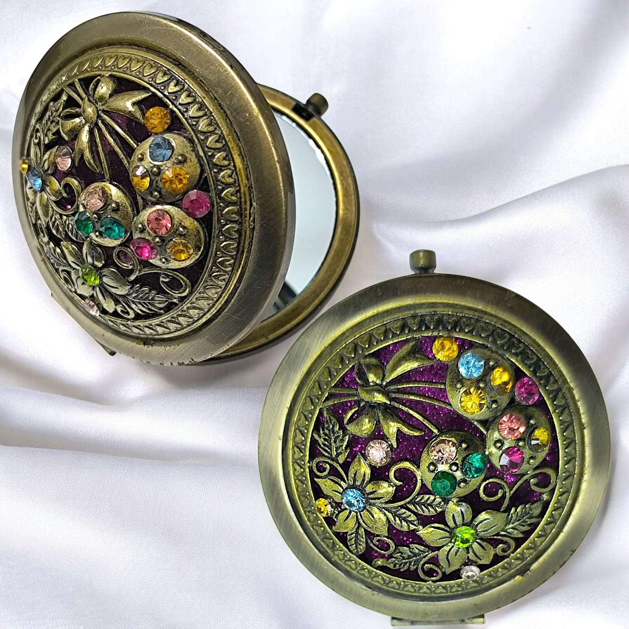 Vintage Pocket Mirror, Pocket Mirror, Makeup Mirror, Handbag Mirror ...