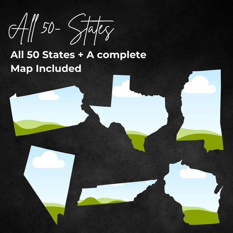 Fill Your Own US Map, Drag and Drop Photo, Canva United States Map ...