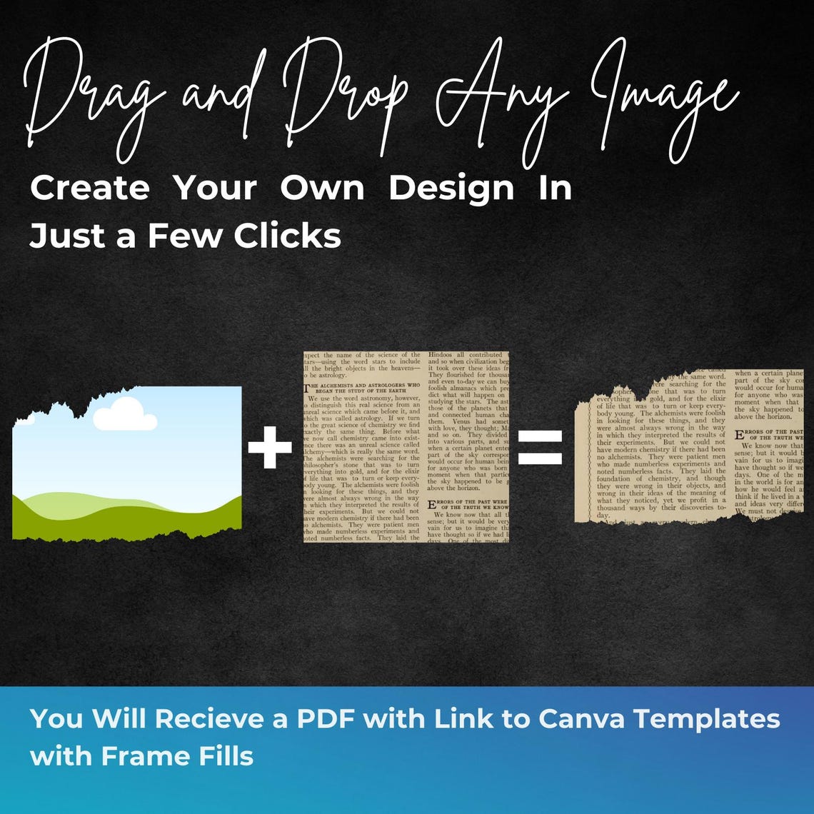 Fill Your Own Torn Papers, Drag and Drop Photo, Canva Junk Journal ...
