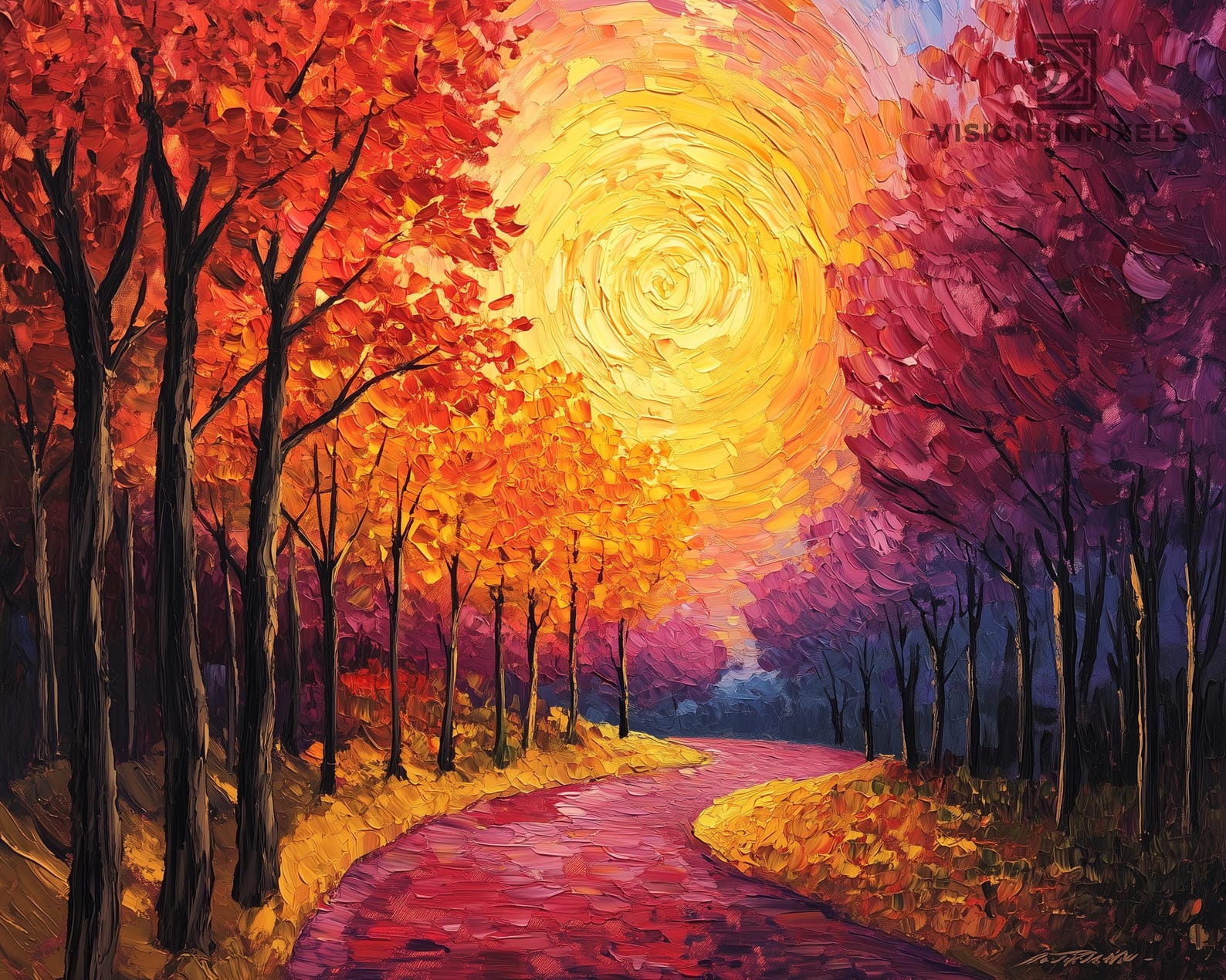 Autumn Forest Path | Fall Landscape Art | Digital Print #094 - Etsy