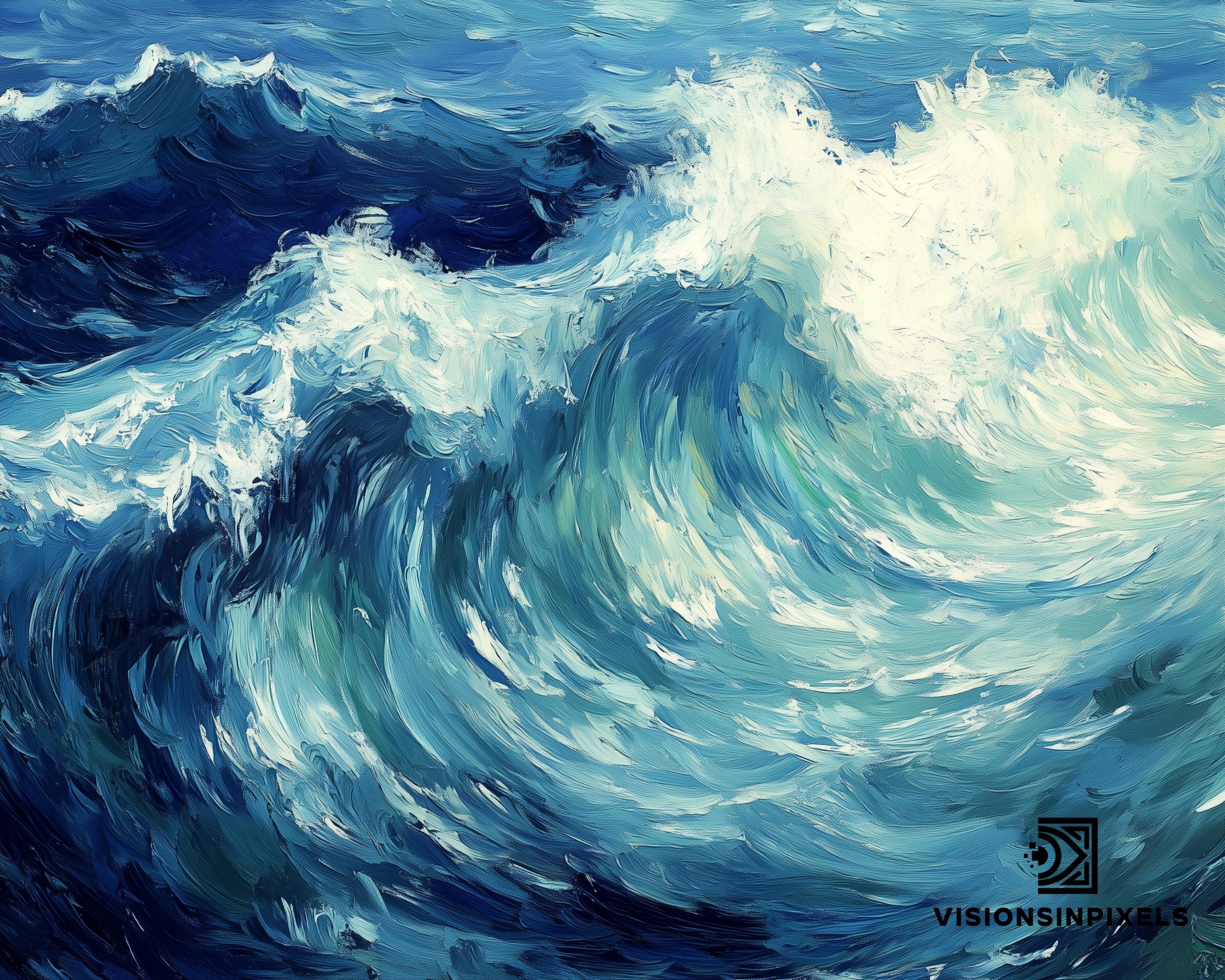 Ocean Wave in Motion | Seascape Art | Digital Print #026 - Etsy