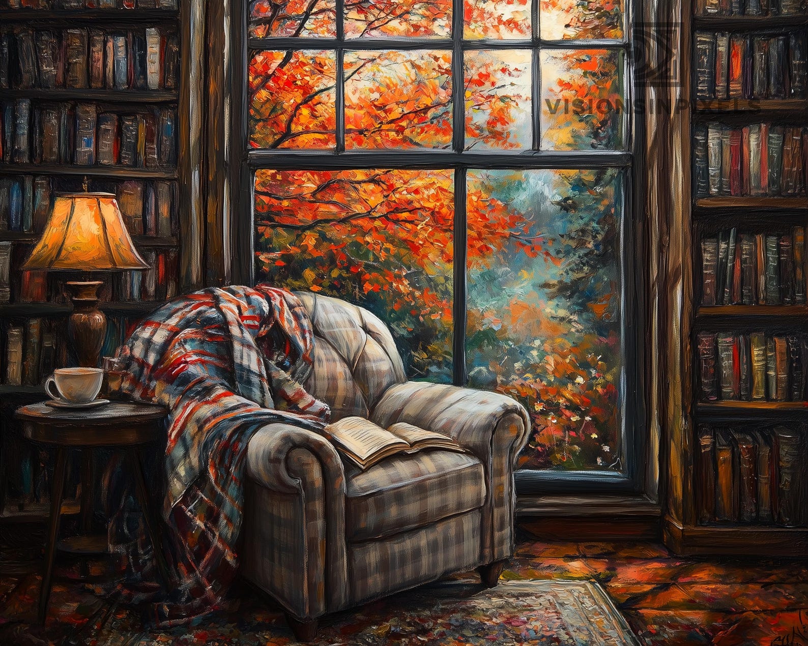 Cozy Autumn Reading Nook | Van Gogh Inspired | Digital Print #100 - Etsy