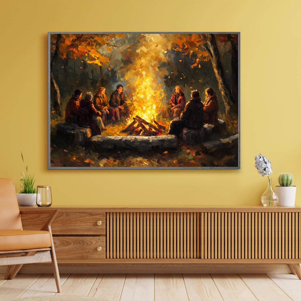Autumn Bonfire Gathering | Fall Vibes | Digital Print #108 - Etsy