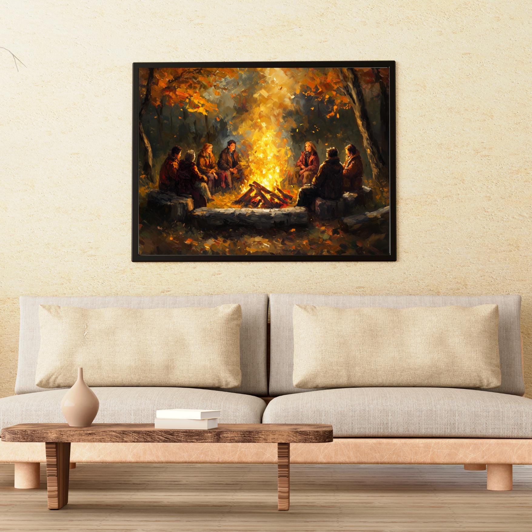 Autumn Bonfire Gathering | Fall Vibes | Digital Print #108 - Etsy