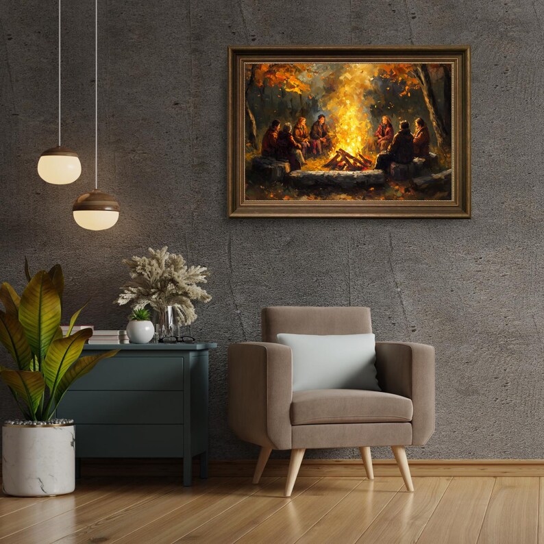 Autumn Bonfire Gathering | Fall Vibes | Digital Print #108 - Etsy