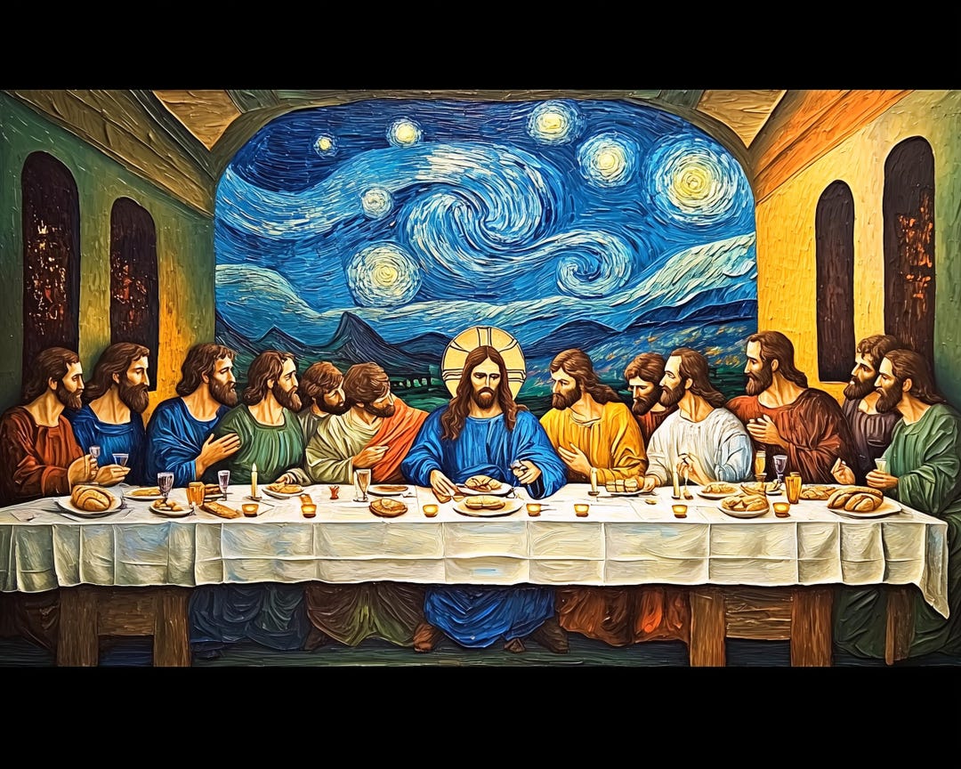 The Last Supper Reimagined | Van Gogh Biblical Art | Canvas Print 0.75 ...