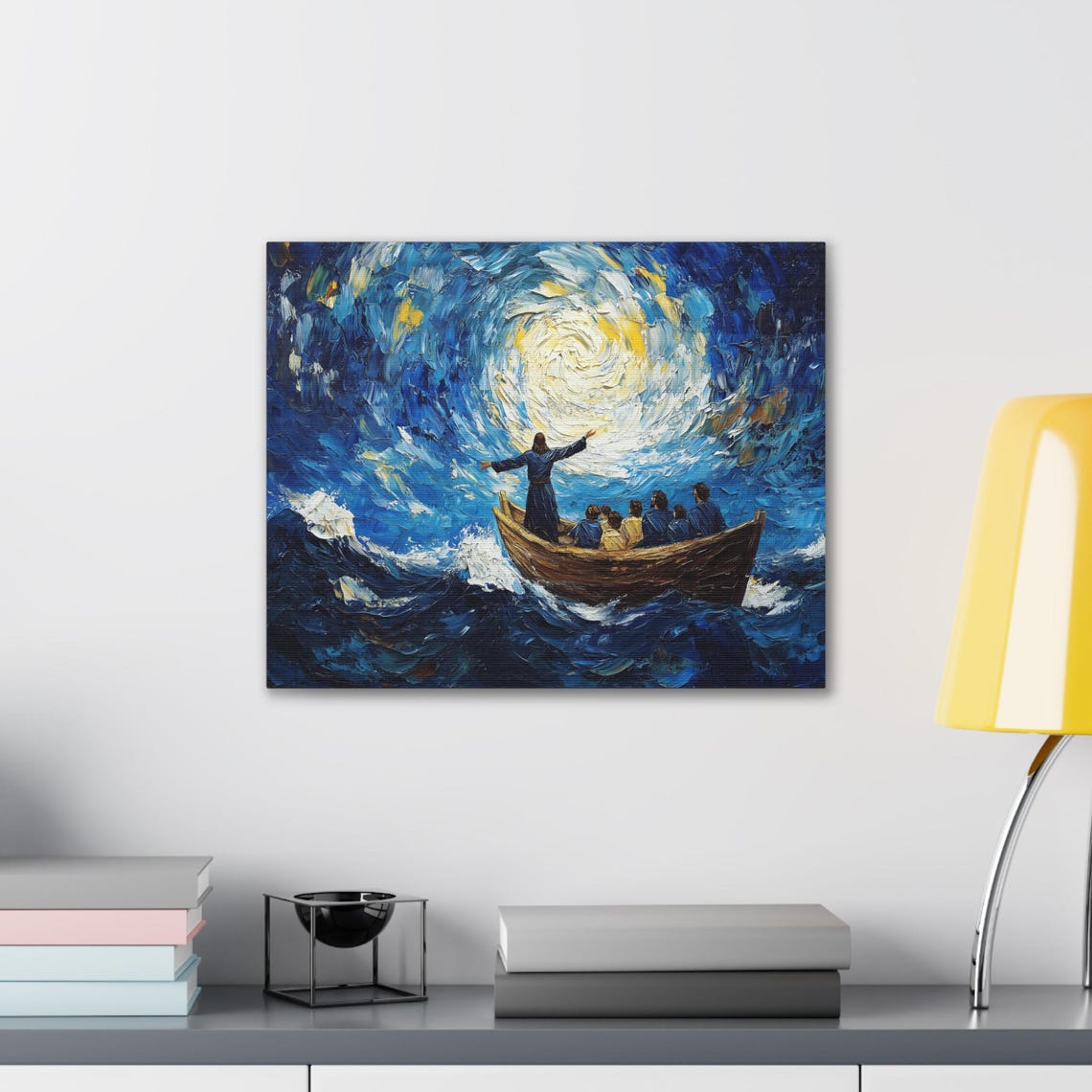 Christ Calming the Storm | Van Gogh Style | Canvas Print 0.75" - Etsy
