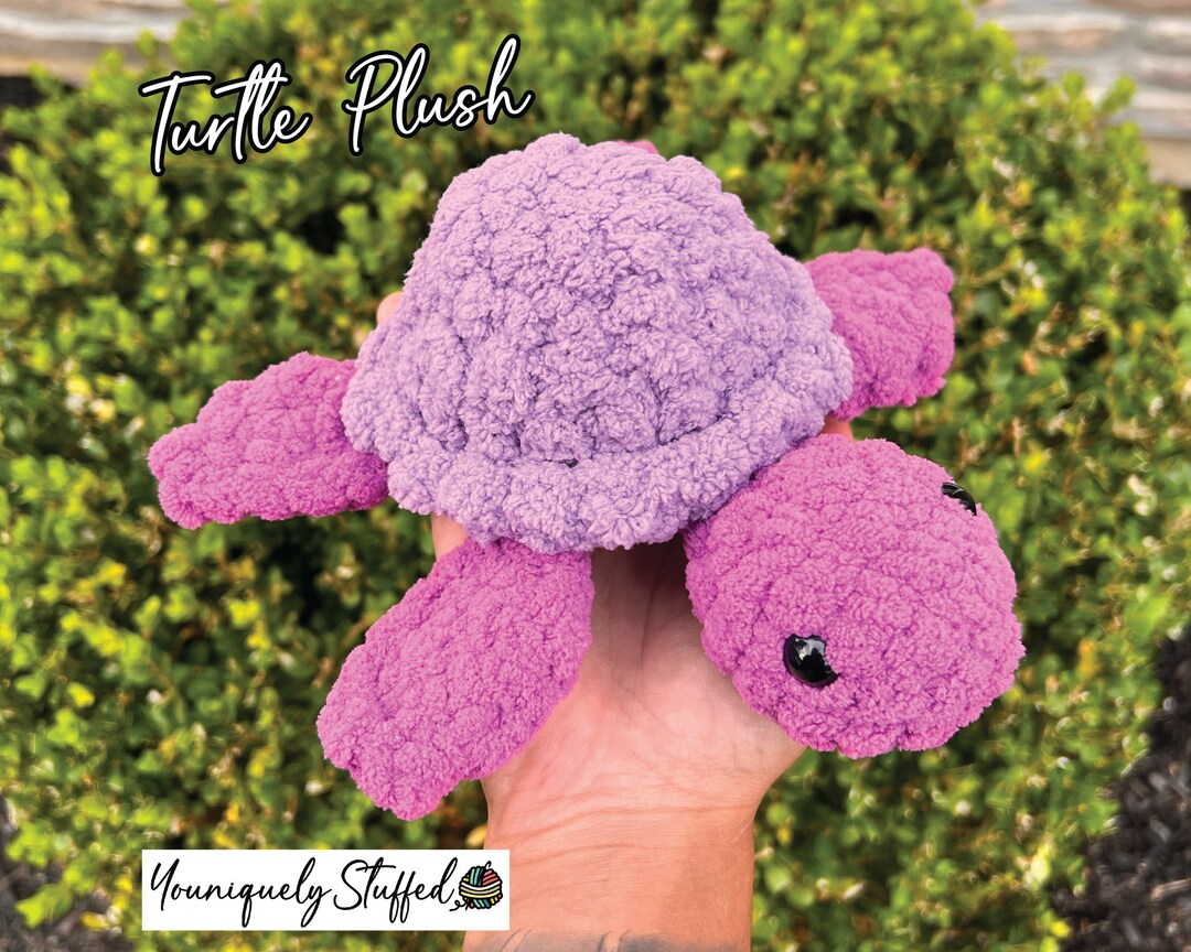 Purple and Raspberry Turtle Plush Crochet Turtle Turtle Plushy Fast ...