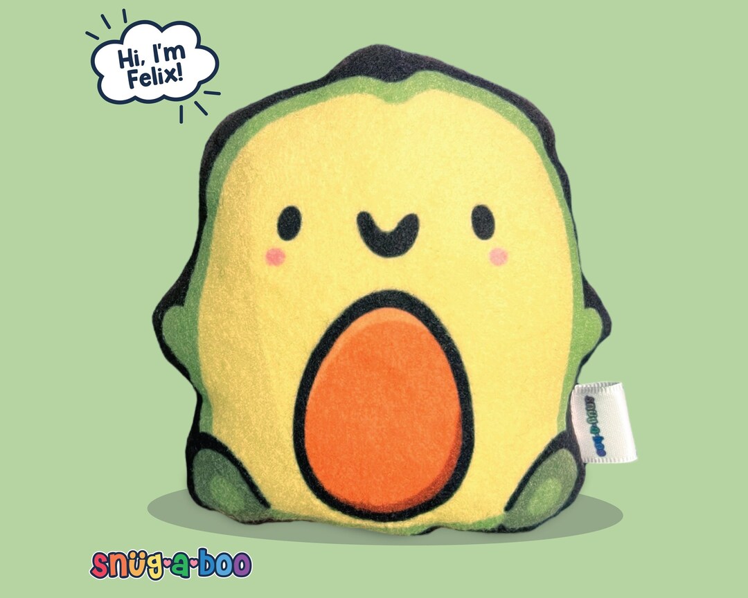 Felix Avocado Plush Emotional Support Fruit Green Avocado With Seed ...