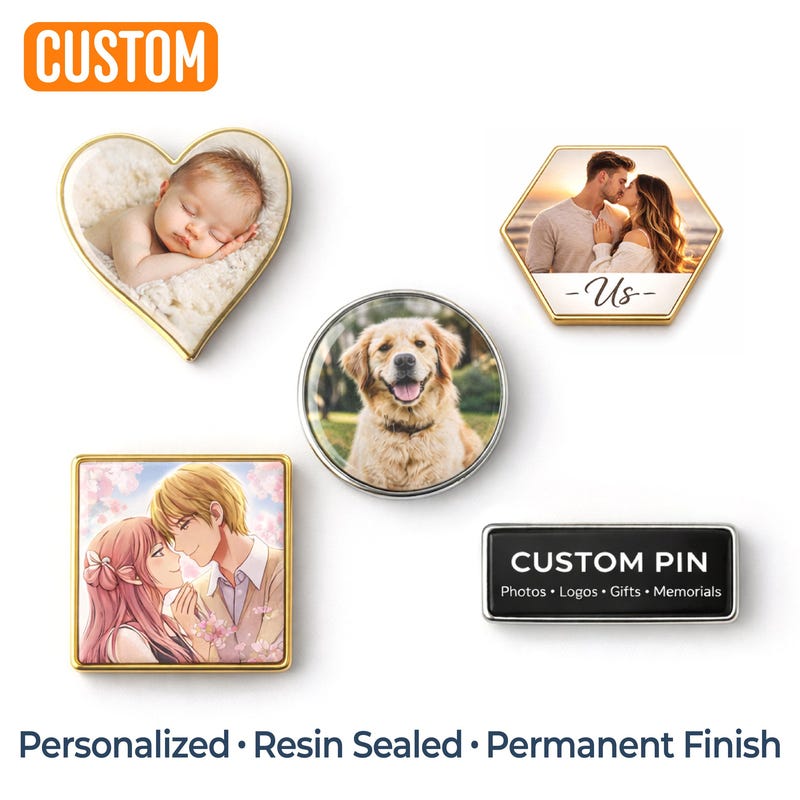 Custom Resin Lapel Pins - Etsy