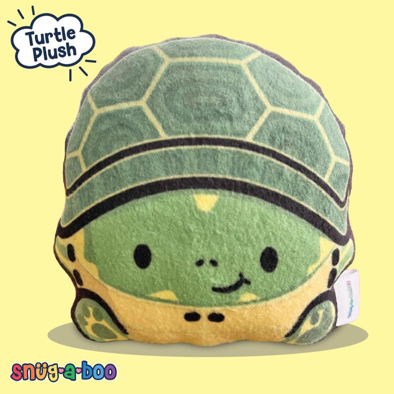Turtle Plush Emotional Support Animal Plush Yellow Bellied Slider ...