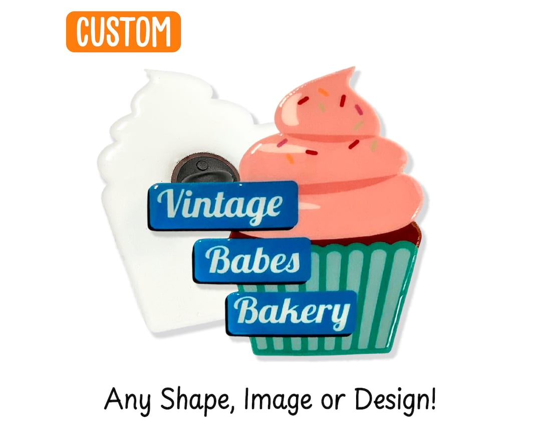 Custom Designed Acrylic Die Cut Pins - Your Pin Designed Your Way - Any ...