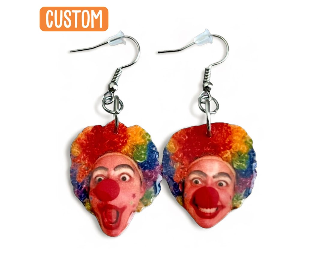 Custom Face Acrylic Earrings: Personalized Photo Jewelry - Etsy