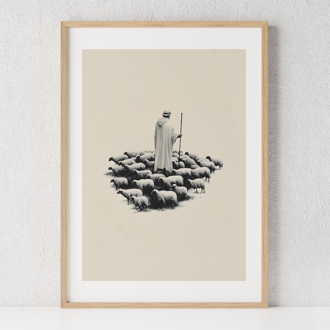 The Lord is My Shepherd-art Print Minimalist Christian Wall Art Poster ...
