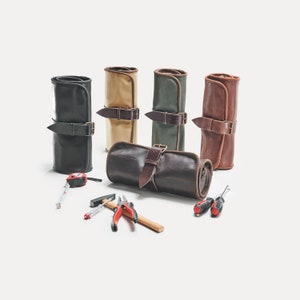 DIY Tool Roll up Pouch Multi-pocket Tool Roll Home Tools Storage Canvas ...