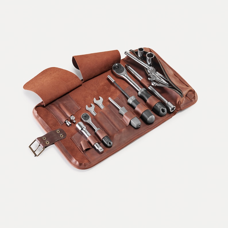 Craft Tools Roll Bag Garage Organizer Canvas Tools Storage Leather Roll ...