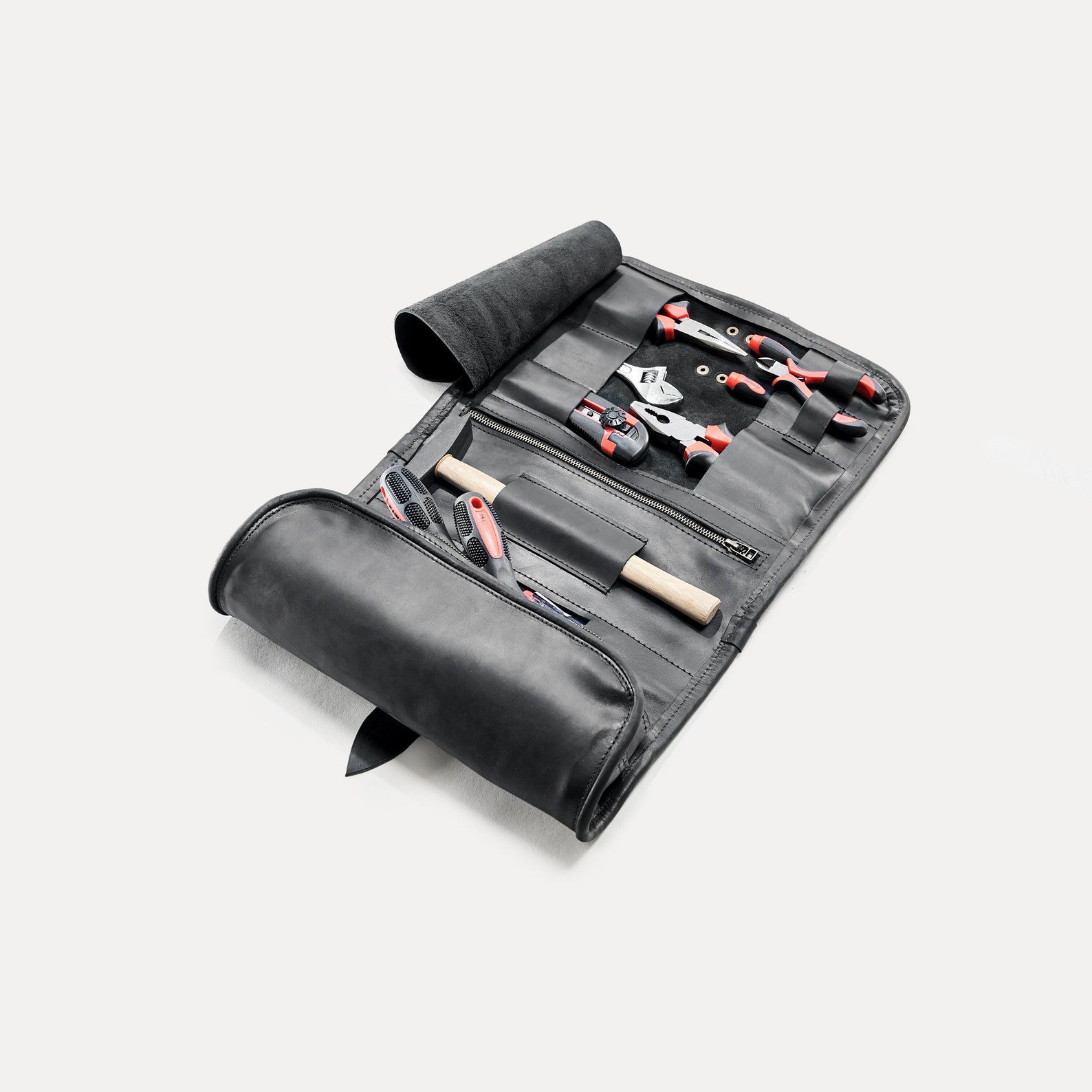 DIY Tool Roll up Pouch Multi-pocket Tool Roll Home Tools Storage Canvas ...