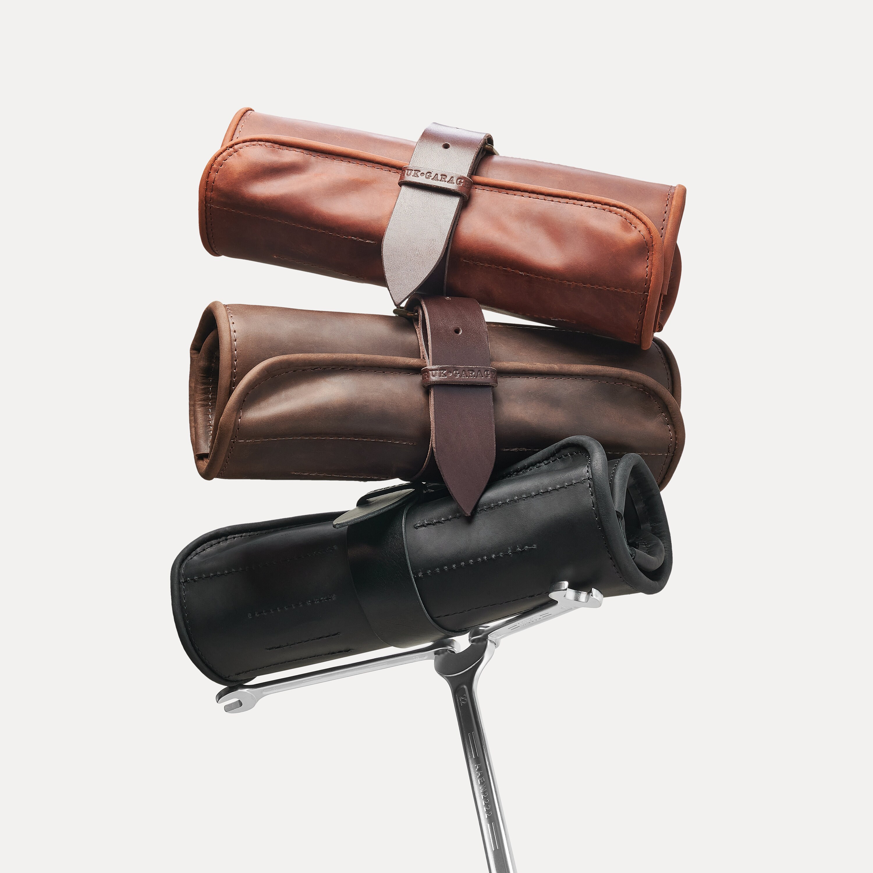 Leather Tools Roll Bag Garage Storage for Tools Trunk Organizer ...
