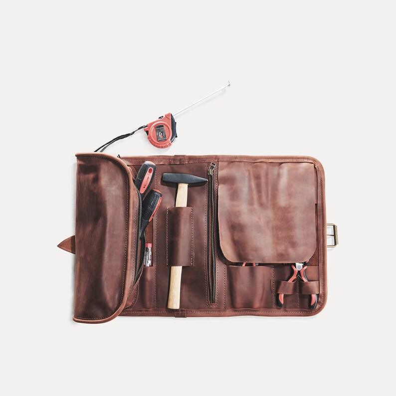 DIY Tool Roll up Pouch Multi-pocket Tool Roll Home Tools Storage Canvas ...