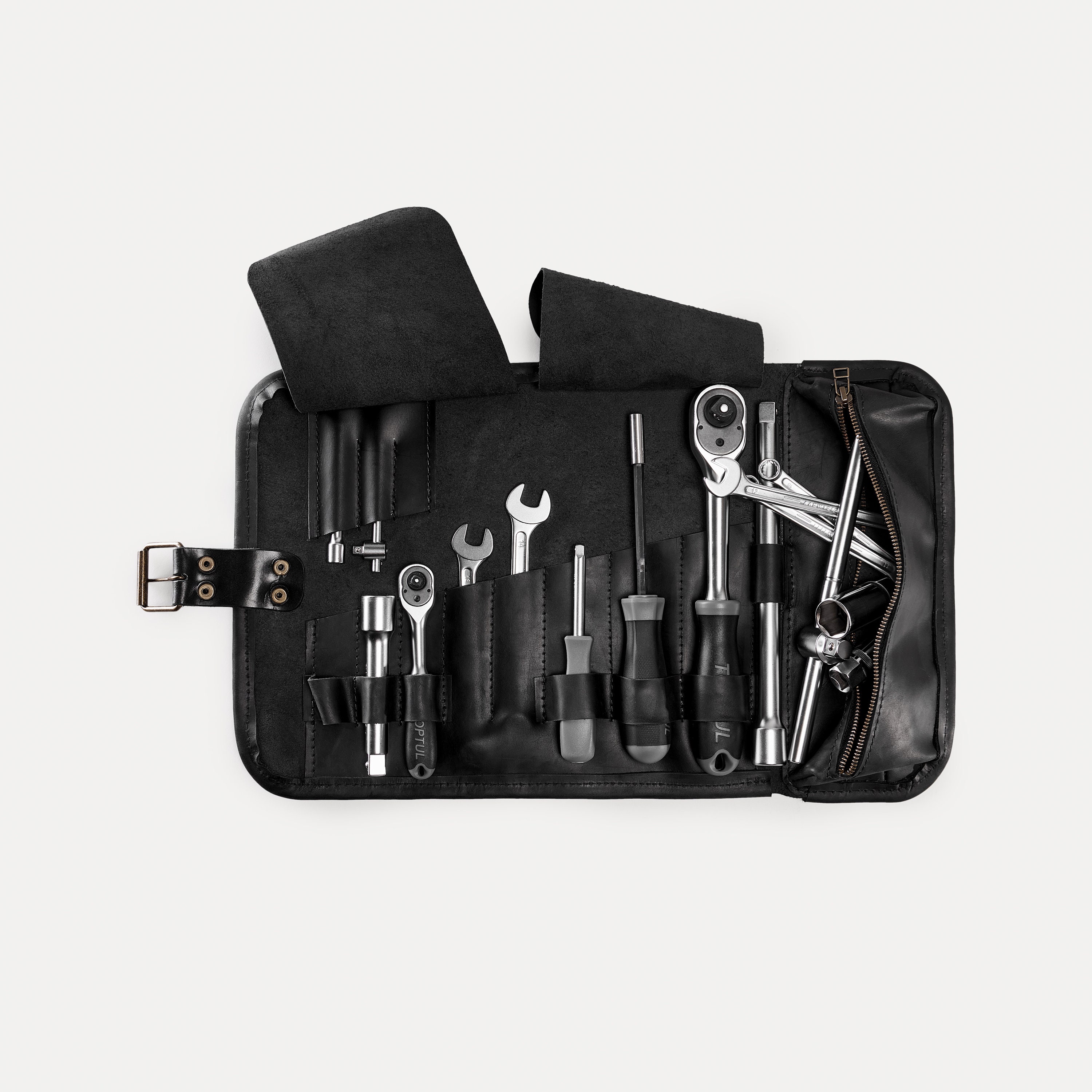 Leather Tools Roll Bag Garage Storage for Tools Trunk Organizer ...