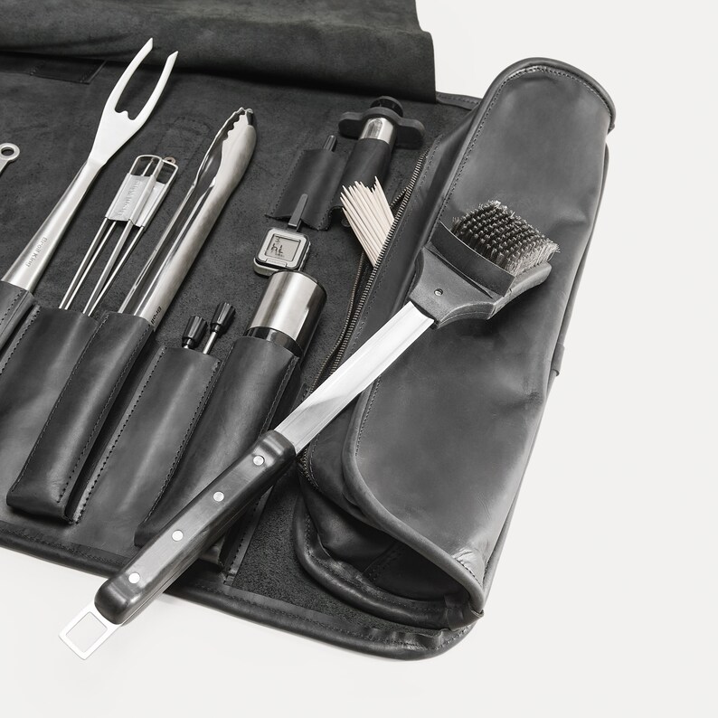 Grill Roll Bag BBQ Gift Ideas Grilling Gift for Men Grill Tools Holder ...
