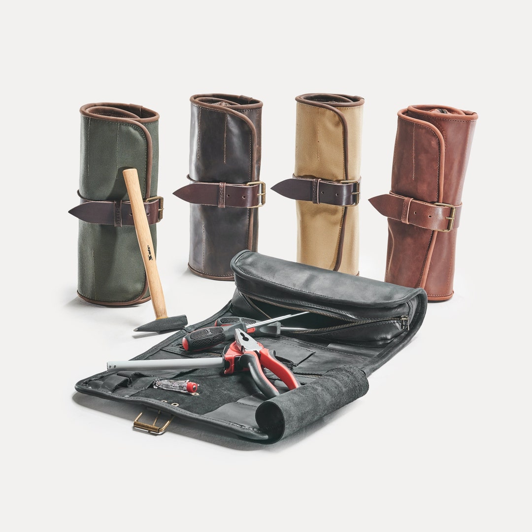 Wrenches Organizer Leather Tool Roll EDC Tool Roll RIY Tools Storage ...