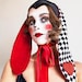 Burlesque Jester Hat – Circus Clown Costume Headpiece, Harlequin Jester ...