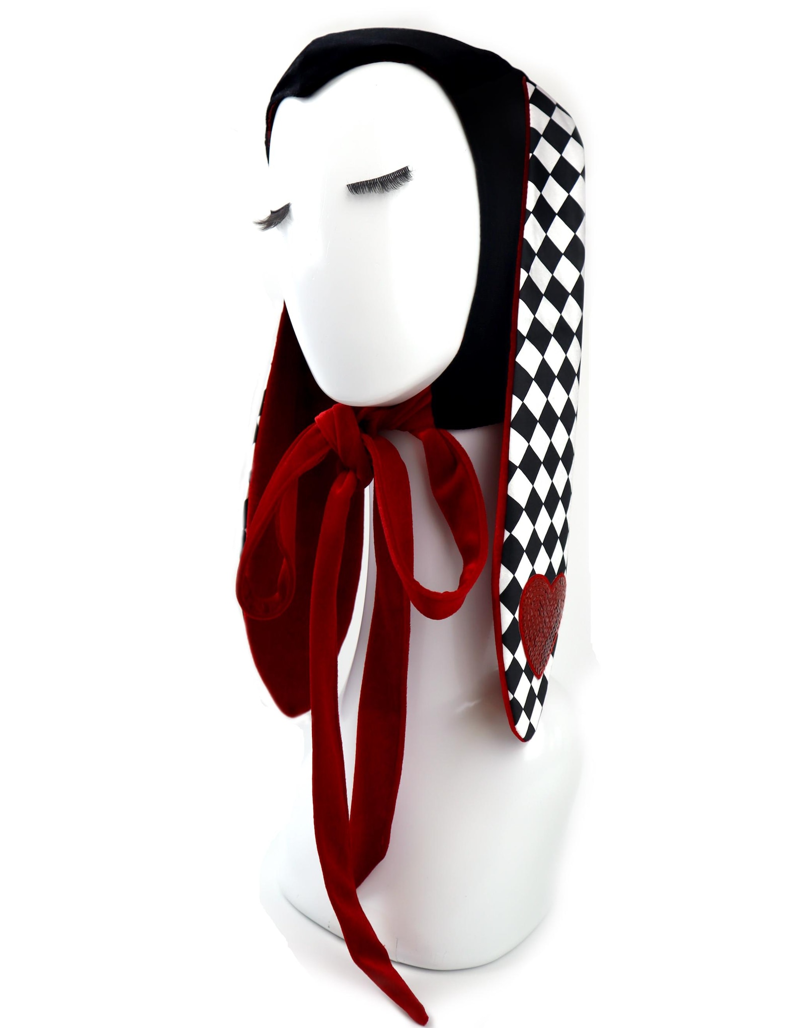 Burlesque Jester Hat – Circus Clown Costume Headpiece, Harlequin Jester ...