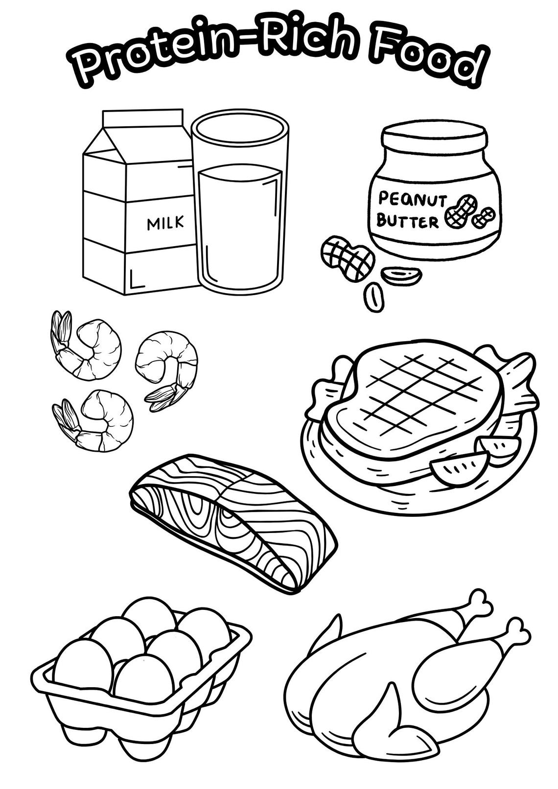 Food Coloring Pages for Kids - Etsy