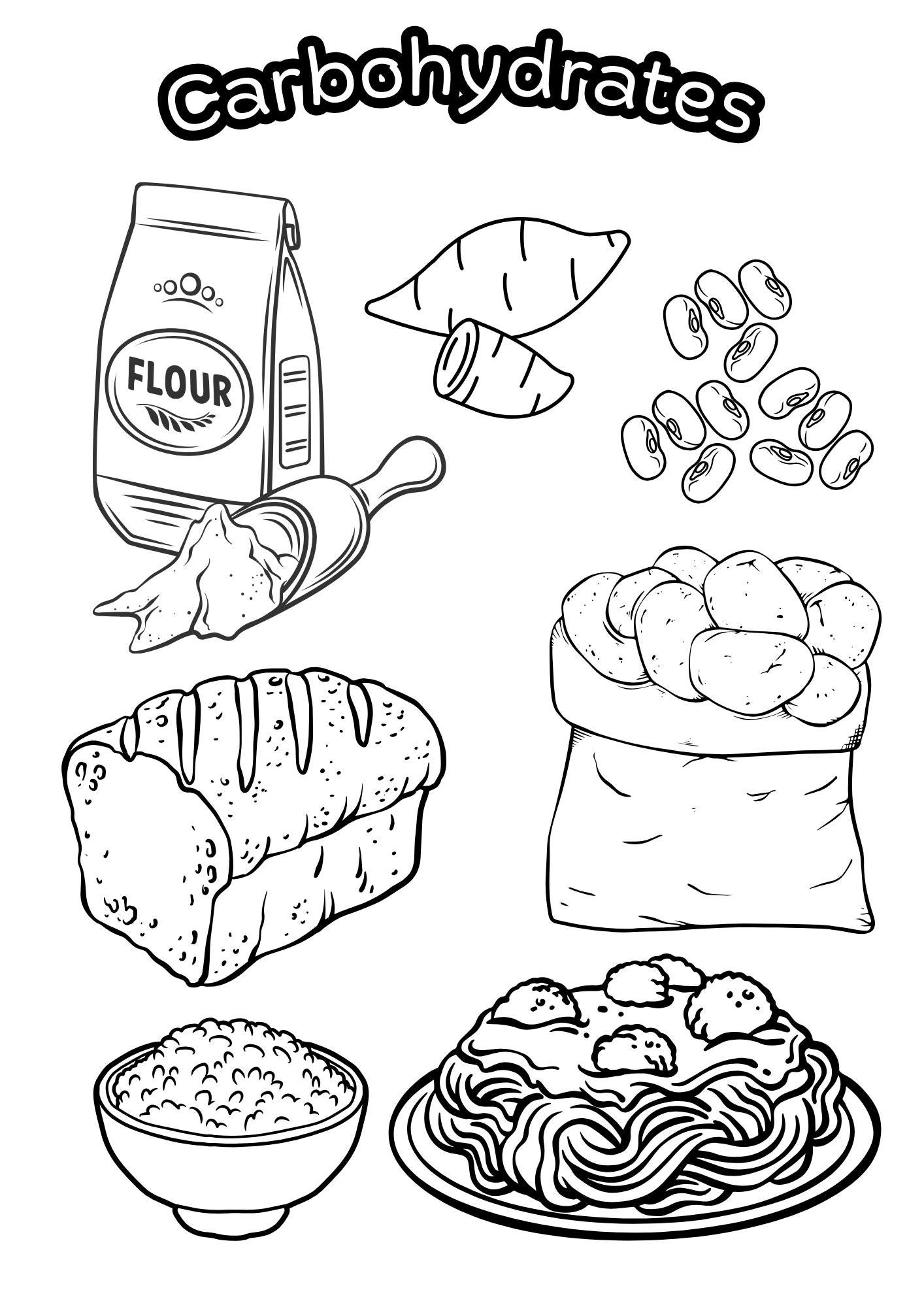Food Coloring Pages for Kids - Etsy