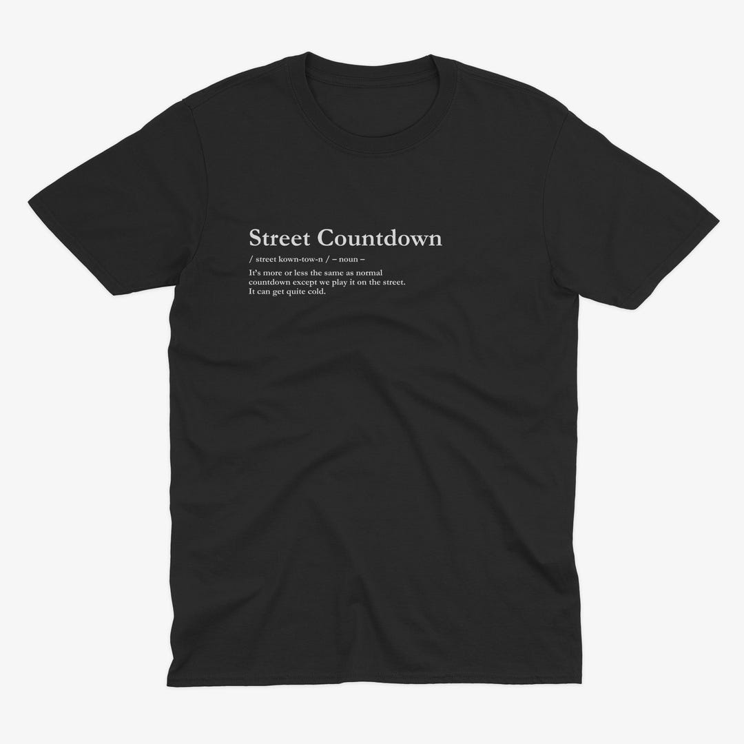 Street Countdown Definition T Shirt - IT Crowd T Shirt, Douglas ...