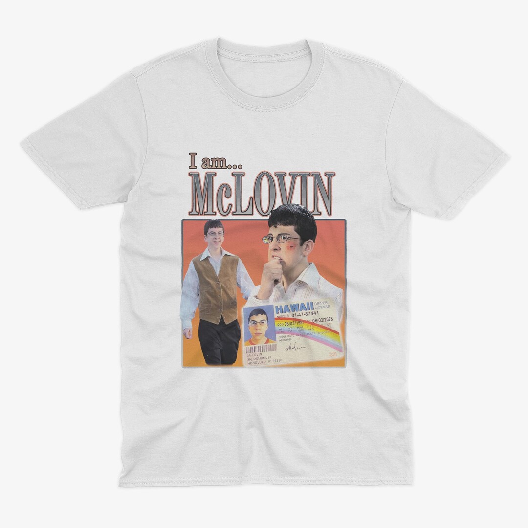 Funny Mclovin T-shirt, Superbad Tribute Tee for Fans of Fogell ...