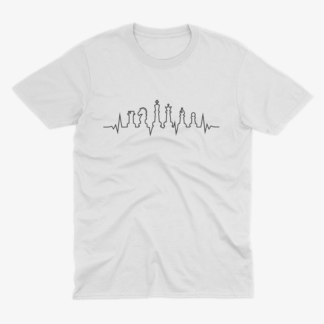 Chess Heartbeat T Shirt, Cool Chess T Shirt, Chess Gift, Chess Player ...