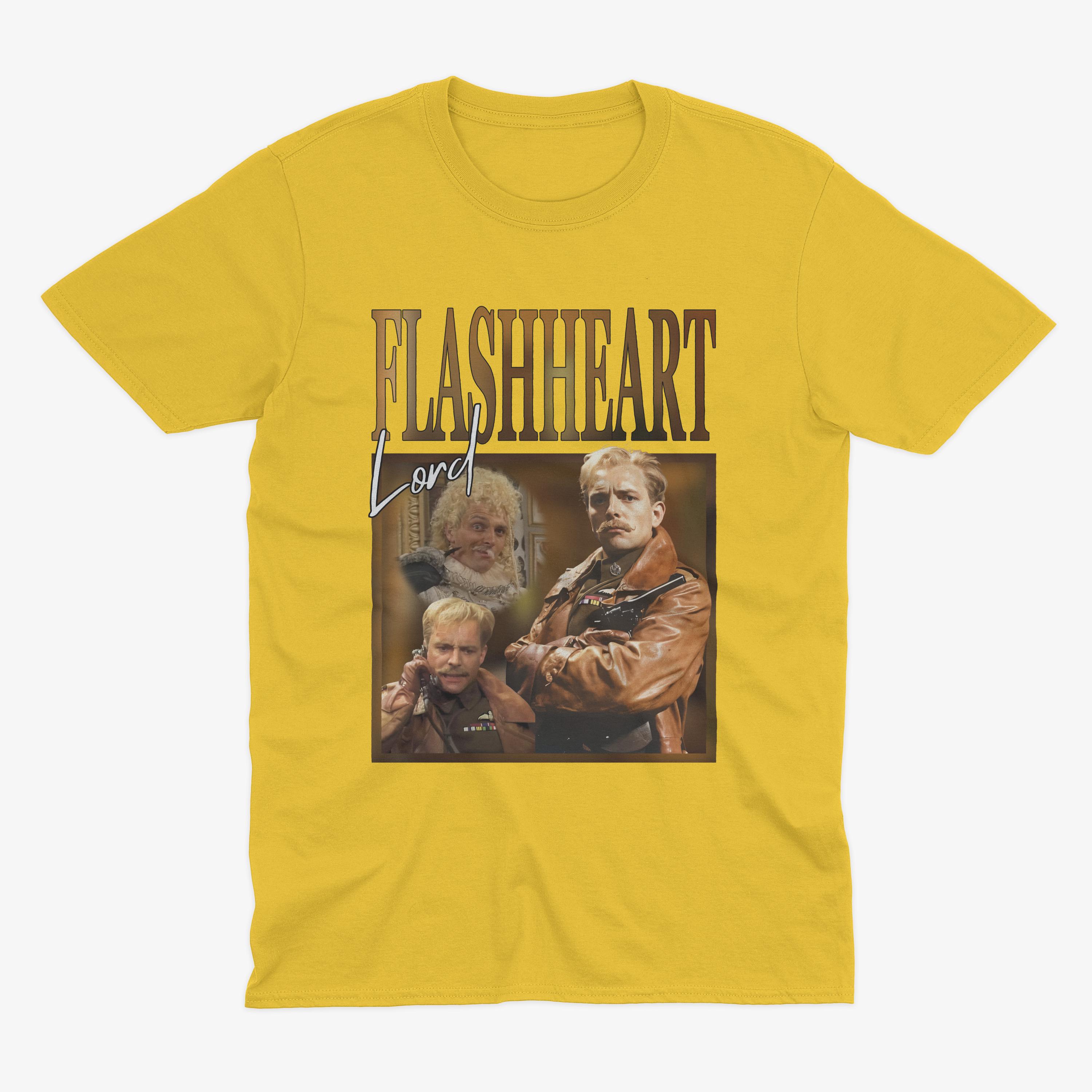 Lord Flashheart Retro Blackadder T Shirt - Blackadder Tribute, Lord ...