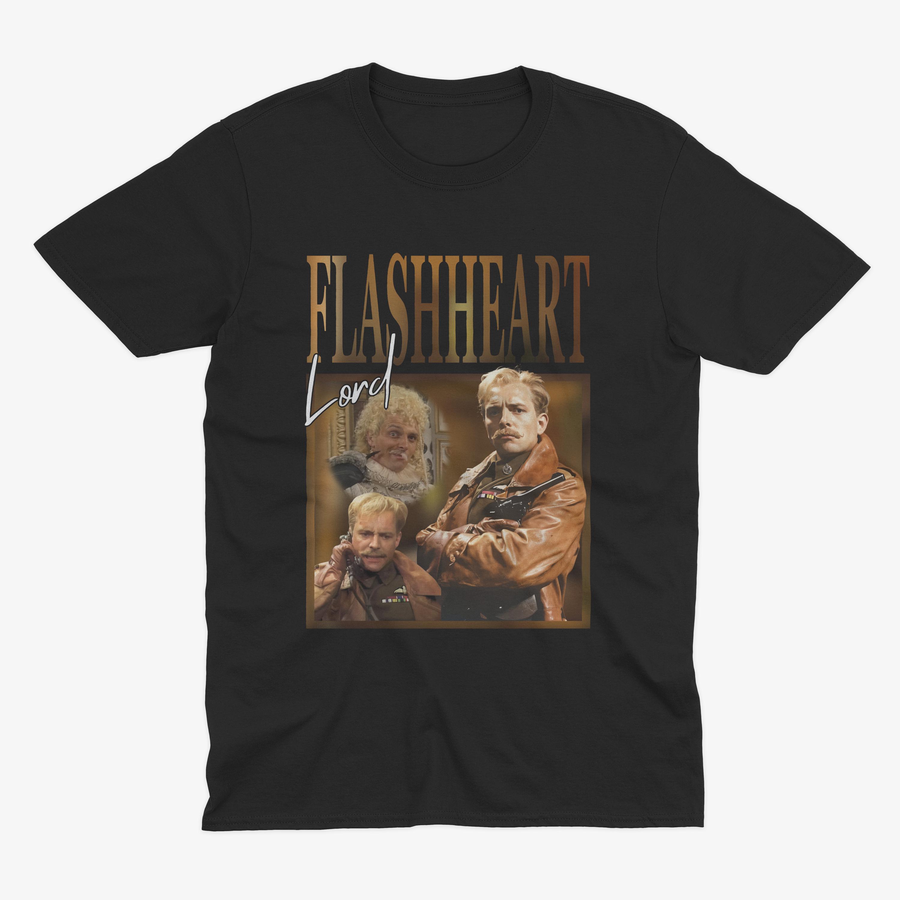 Lord Flashheart Retro Blackadder T Shirt - Blackadder Tribute, Lord ...