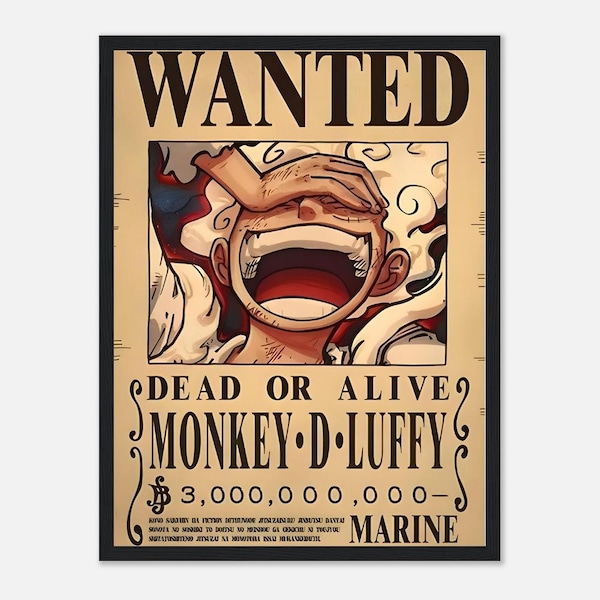 Luffy Bounty Poster - Etsy