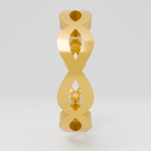 14k/18k Gold Infinity Loop Eternity Band – Dainty Openwork Stackable ...