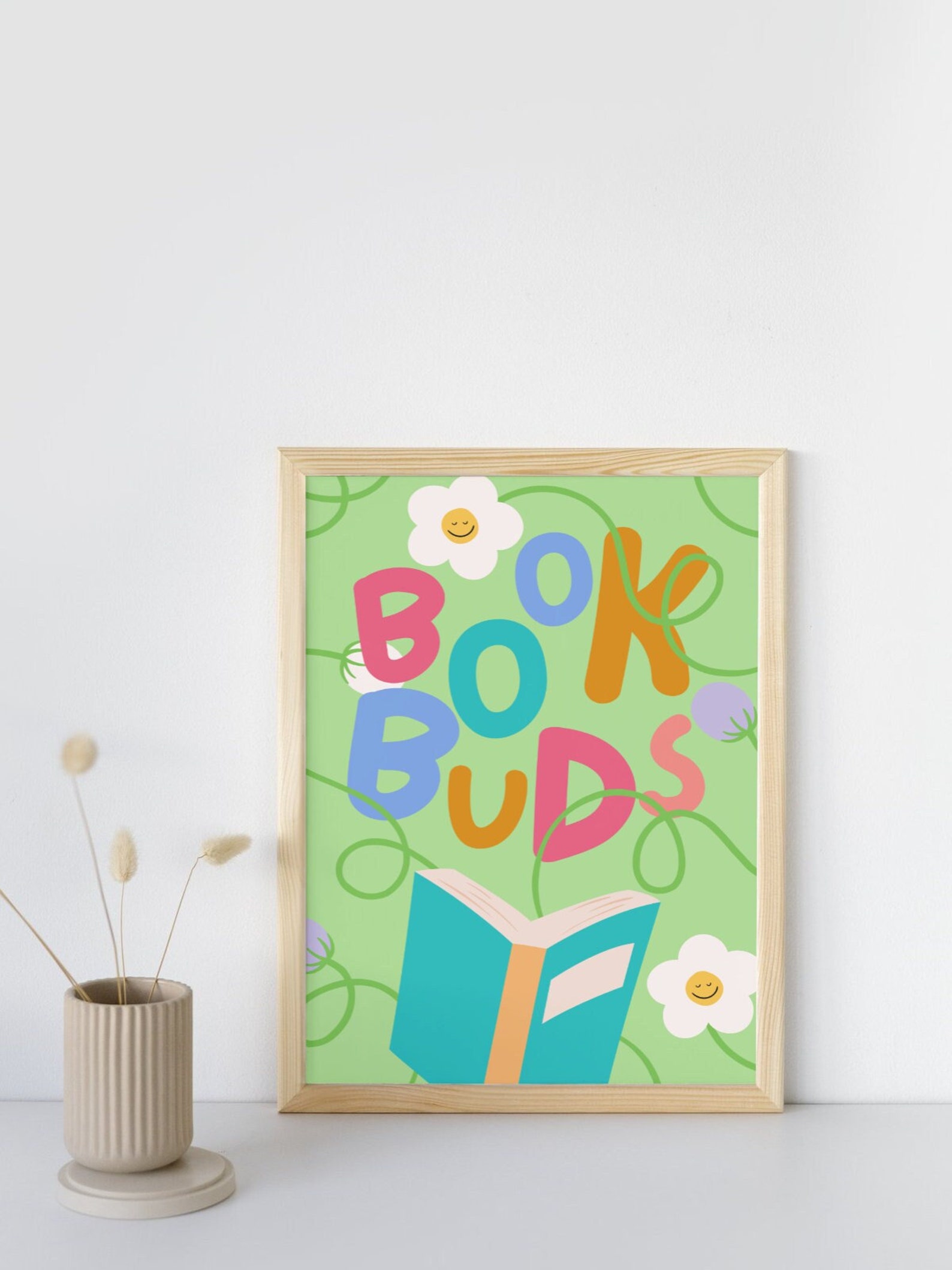 Aesthetic Book Buds Spring Wall Art, Artsy Home Decor, Printable Art ...