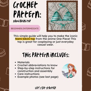 One Piece Nami Bikini Top (PDF Crochet Pattern) - Etsy