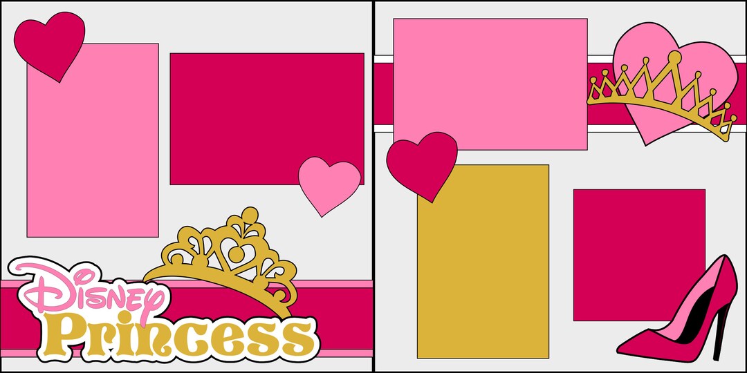 Disney Princess Layout. - Etsy